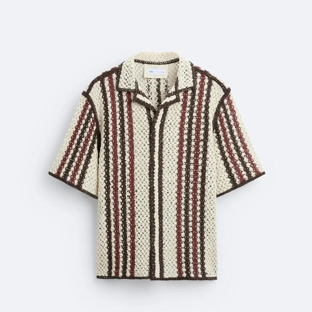 Zara | Shirts | Zara Men Crochet Textured Shirt Nwt | Poshmark